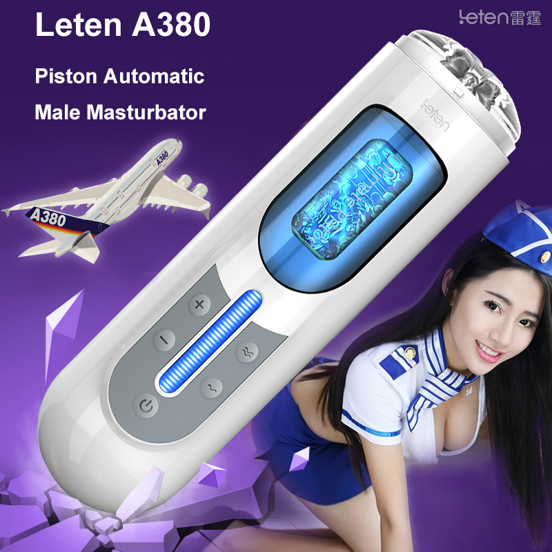 Leten A380 Auto Male Masturbators Cup Usb Rechargeable Hands Free Adult